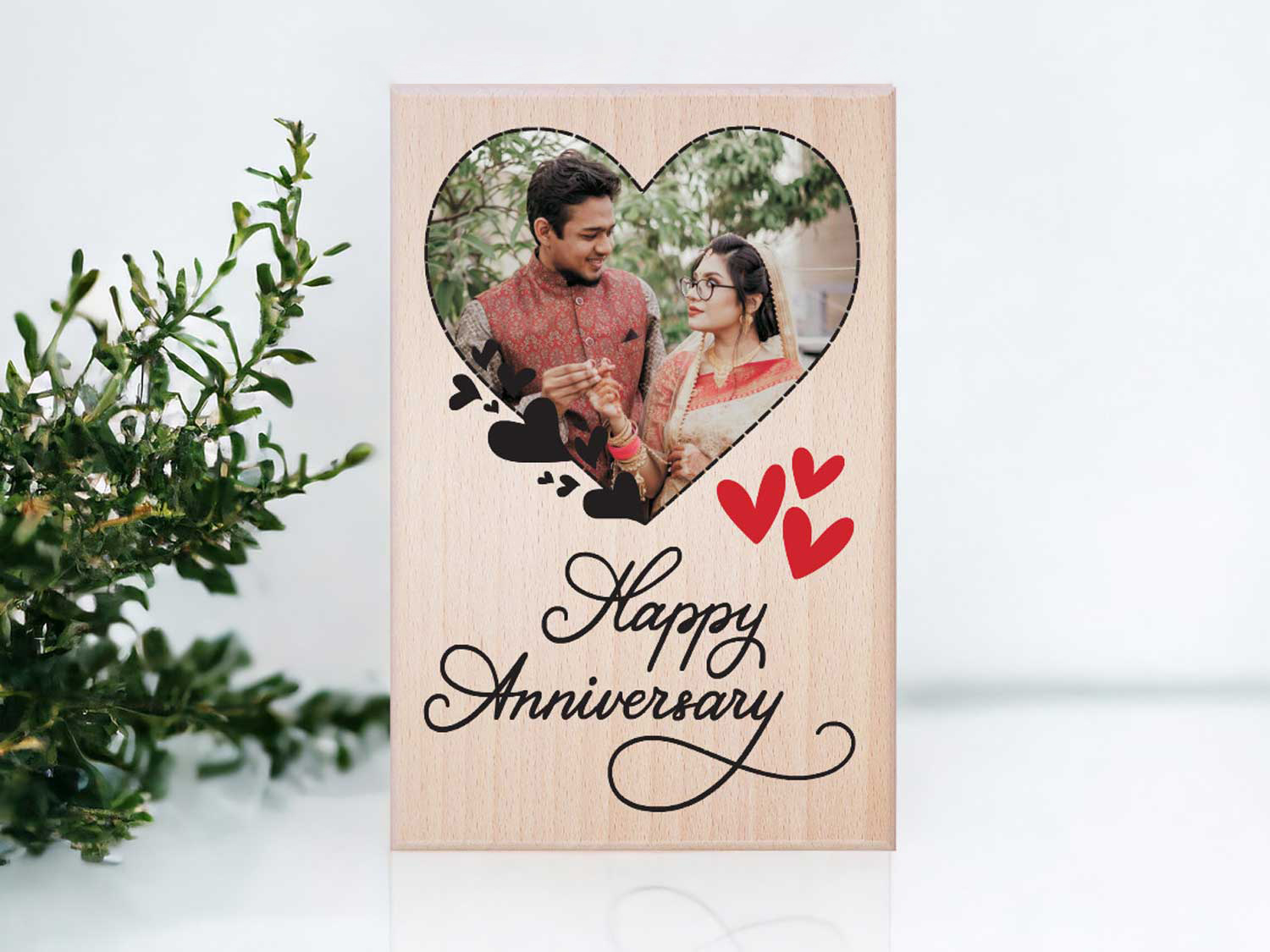 Custom Wooden Color Photo Frame for Anniversary Gifting - Incredible Gifts
