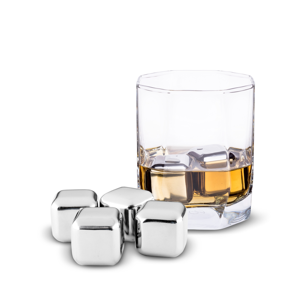 Reusable Stainless Steel Ice Cubes Set of 4 - Incredible Gifts