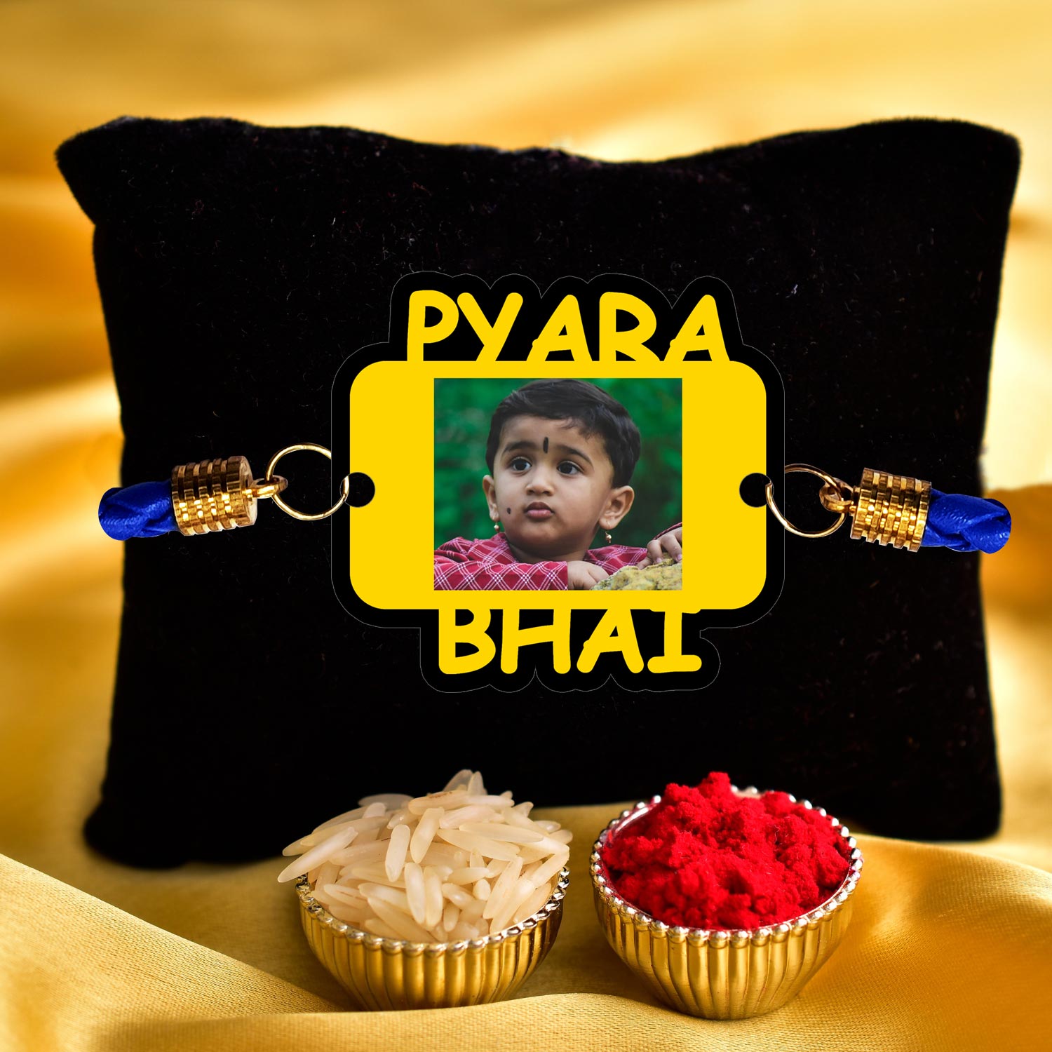 Personalized Pyara Bhai Photo Incredible Rakhi - Incredible Gifts