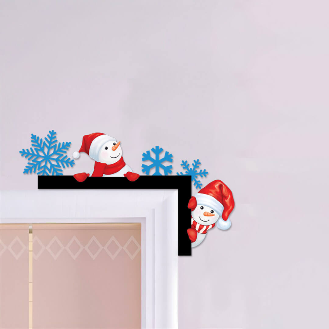 Premium Wooden Santa Door Corner Emblem Set of 2 - Incredible Gifts