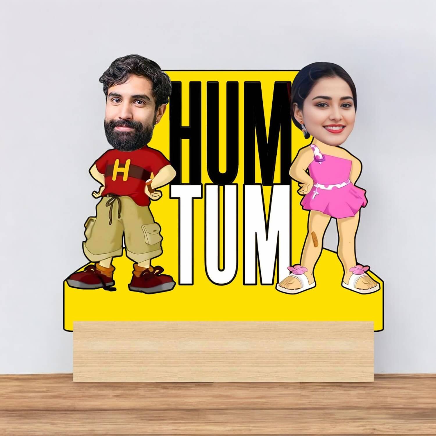 Personalized HUM TUM Couple Caricature Incredible Gifts