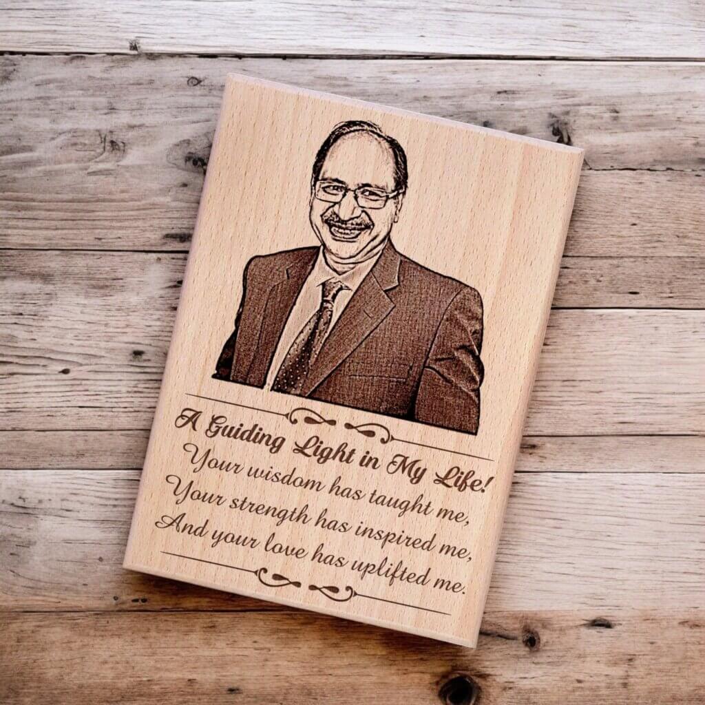 Personalized Engraved Wooden Photo Frame Gift For Father-In-Law ...