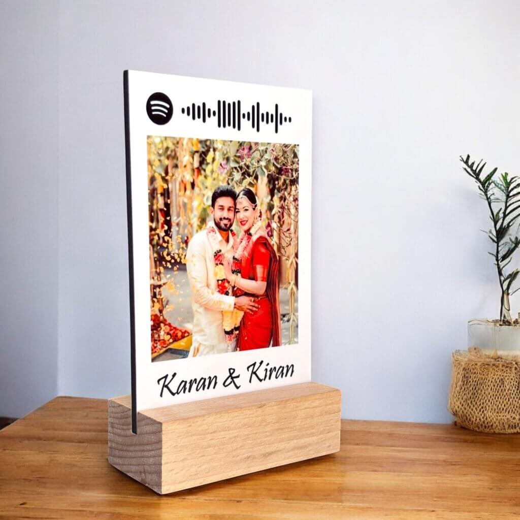 Personalized Spotify Frame for Couples Incredible Gifts